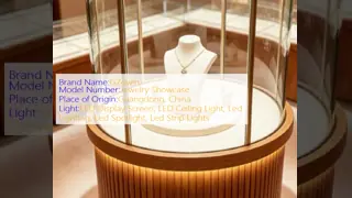 Luxury Wood and Gold Jewelry Display Set for Retail Stores