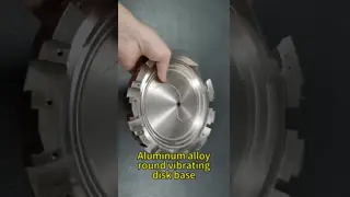 5-Axis CNC 6061 Aluminum Vibratory Feeder Base - Spiral Groove Disc with Locating Bosses