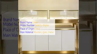 Luxury Gold Jewelry Display Case with LED Lighting