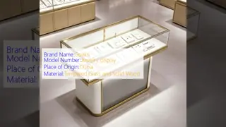 Luxury LED Jewelry Display Kiosk for Premium Retail