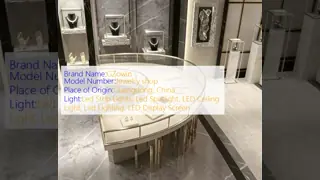 Luxury Jewelry Display Case with Eco Friendly LED Lighting