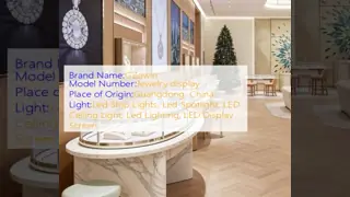 Luxury Curved Jewelry Display Case with LED Lighting