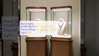 Premium Lockable Jewelry Display Case with LED Lighting