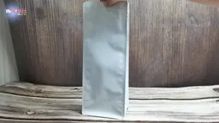 White Blank Quad Seal Flat Bottom Bag | Custom Printed Food Packaging Pouch