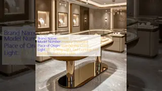 Luxury Oval Jewelry Display Case with LED Lighting