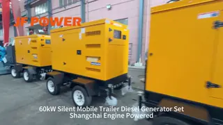 60kW Shangchai Silent Mobile Diesel Generator Trailer