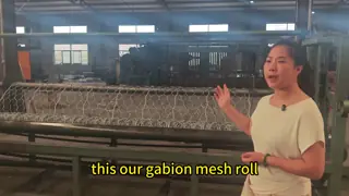 Gabion mesh roll product display and packaging