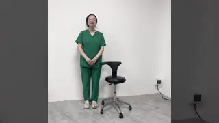 ST42 Ergonomic Dental Assistant Stool Demonstration | Height Adjustable Rolling Nurse Chair