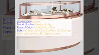 Luxury Gold Jewelry Showcase for Retail Stores