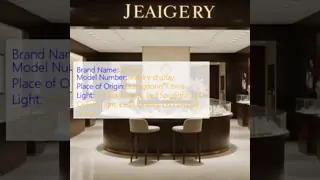 Luxury Gold Jewelry Showcase Custom Retail Display