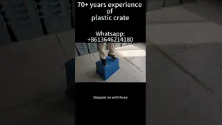 Plastic Moving Crate Durability Test Attached Lid Container Under Pressure