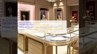 Luxury Jewelry Display Case Champagne Gold Finish