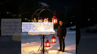 Solar Christmas Santa Lantern Outdoor Holiday Decor