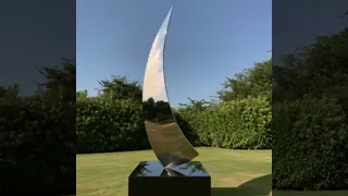 Custom Mirror Polished Abstract Stainless Steel Sculpture for Garden Decor