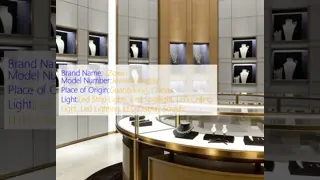 Luxury Jewelry Island Display Case Custom Gold Showcase