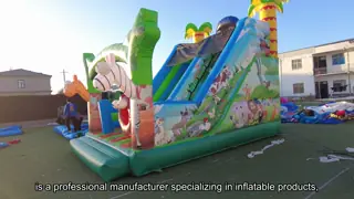 Commercial Safari Inflatable Slide for Rental Profits