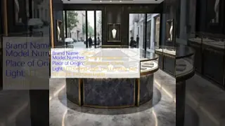 Modern Curved Jewelry Display Case for Retail Stores