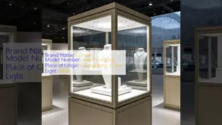 Luxury Champagne Gold Jewelry Display Case Showcase