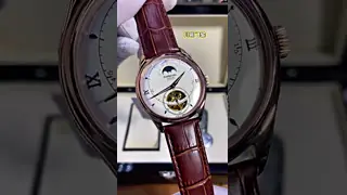 Carnival 7750 Automatic Mechanical Watch Moon Phase Skeleton Dial Men Leather Wristwatch