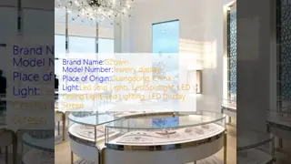 Luxury Curved Jewelry Display Case Elegant Retail Solution