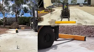 Hsj Ground Flexible Barrier Road Safety Guardrail Forklift Protection Ground Guardrail Building Boll
