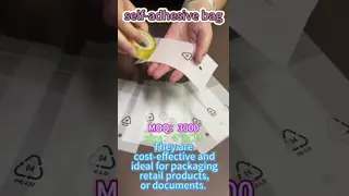 CPE matte self-adhesive bag video demonstration