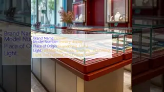 Luxury Red and Gold Jewelry Display Case for Retail Stores