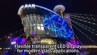 Flexible Transparent LED Display for Glass Windows