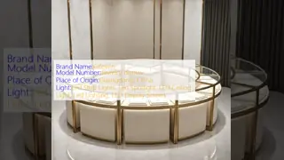 Luxury Circular Jewelry Island Display Showcase