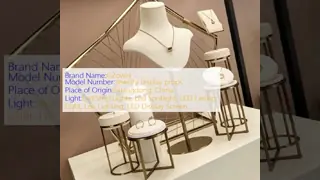 Luxury Beige Velvet Jewelry Display Set for Retail Stores
