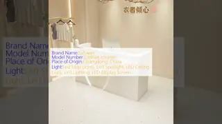 Luxury Wood Jewelry Checkout Counter with LED Lighting