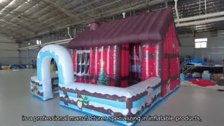 Giant Inflatable Santa Grotto Tent for Holiday Events