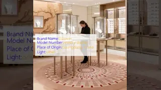 Luxury Jewelry Display Pedestal with LED Spotlight
