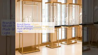Luxury Gold Jewelry Display Cabinet for Retail Stores