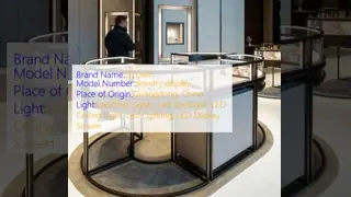 Luxury Cylindrical Jewelry Display Pedestal with LED