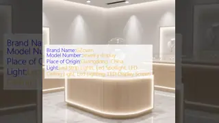 Luxury Rounded Jewelry Display Counter with LED Lighting