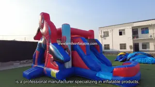 Spider Man Inflatable Bouncer Slide Rental Business Gold