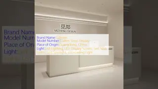 Luxury Solid Wood LED Reception Desk for Jewelry Stores