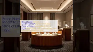 Luxury Curved Wooden Jewelry Island Display Cabinet
