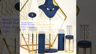 Luxury Jewelry Display Props Gold Velvet Set
