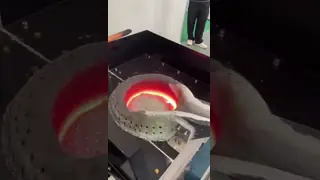Gold silver copper 200kg hydraulic dump induction furnace-Sansongmelt #silver #gold #induction