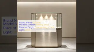Luxury Jewelry Display Cabinet LED Glass Showcase