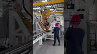 Perfect pole Welding | CNCS400/12000mm Shut-Welding Machine with Laser Welding Power Source