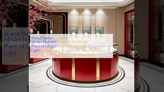 Luxury Red and Gold Jewelry Store Display Set