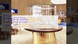 Luxury LED Jewelry Showcase Elegant Retail Display