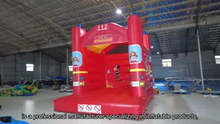 Fire Truck Inflatable Bouncer For Party Rentals
