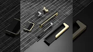 Manufacturer's factory cabinet door handle new Chinese style simple zinc alloy handle solid cabinet