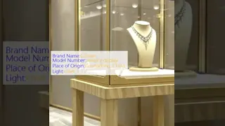 Luxury Wood and Gold Jewelry Display Case Showcase