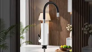 Scale-resistant, cast aluminum heating element, 3,400W power heats water in 3–5 seconds; made of ABS