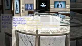 Luxury Round Jewelry Display Case with LED Lighting